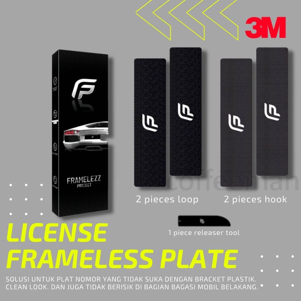 Jual FRAMELESSPLATE Frameless Plate Dudukan Plate Plat Nomor Mobil ...