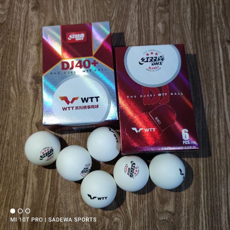 Jual [TERBARU] Bola Pingpong Tenis meja DHS WTT official 2021 Original dengan logo WTT Kuat ...