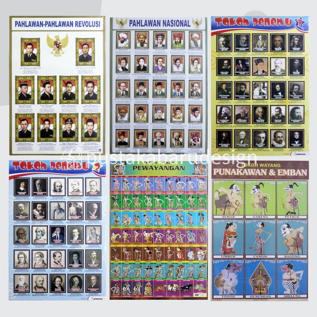 Jual Poster Edukasi Anak Mainan Edukasi Anak Lembaran Pahlawan Revolusi ...