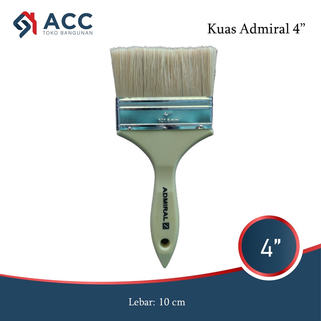 Jual Kuas Cat Admiral 4 inch 3 inch 2,5 inch 2 inch 1,5 inch 1 inch ...