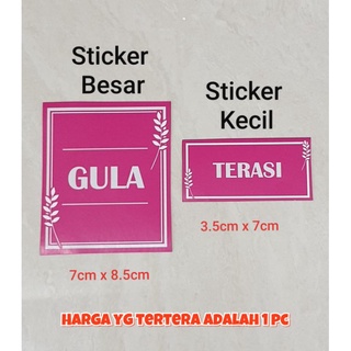 Jual STIKER BUMBU STICKER TOPLES GULA GARAM TEPUNG CUSTOM WARNA WARNI ...