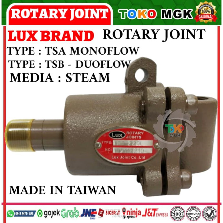 Jual LUX ROTARY JOINT TSA 25A - 1" MONOFLOW - STEAM/UP MADE IN TAIWAN Indonesia|Shopee Indonesia