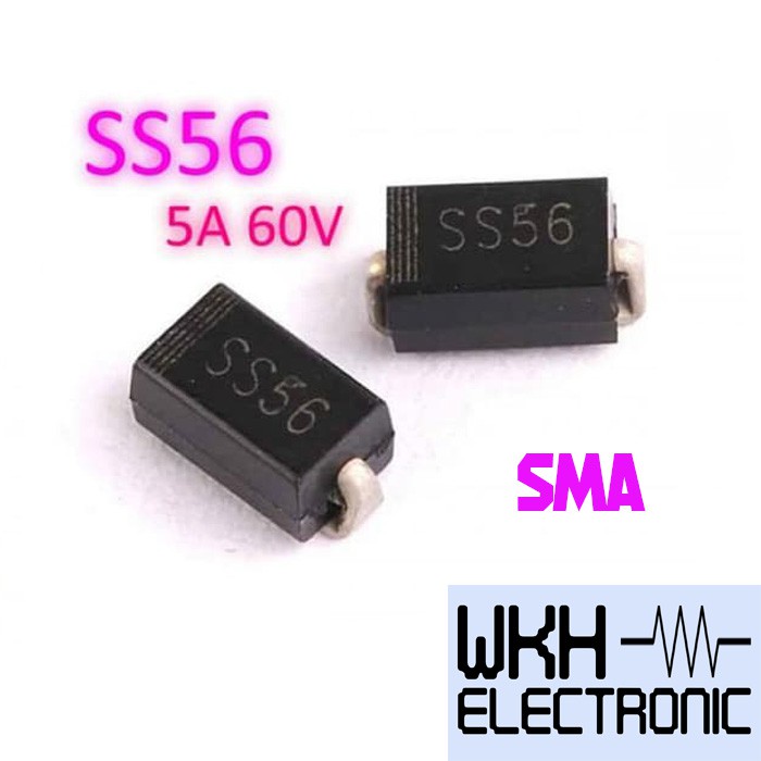 Jual SS56 SMA DO-214AC 5A 60V SMD Schottky Rectifier Diode | Shopee Indonesia