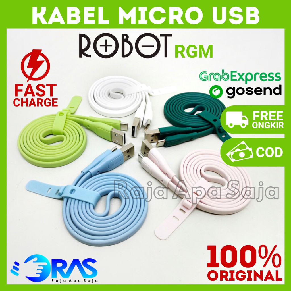 Jual KABEL DATA ROBOT RGM100 - Kabel Charger Fast Charging Micro USB ... Jual KABEL DATA ROBOT RGM100 - Kabel Charger Fast Charging Micro USB ...