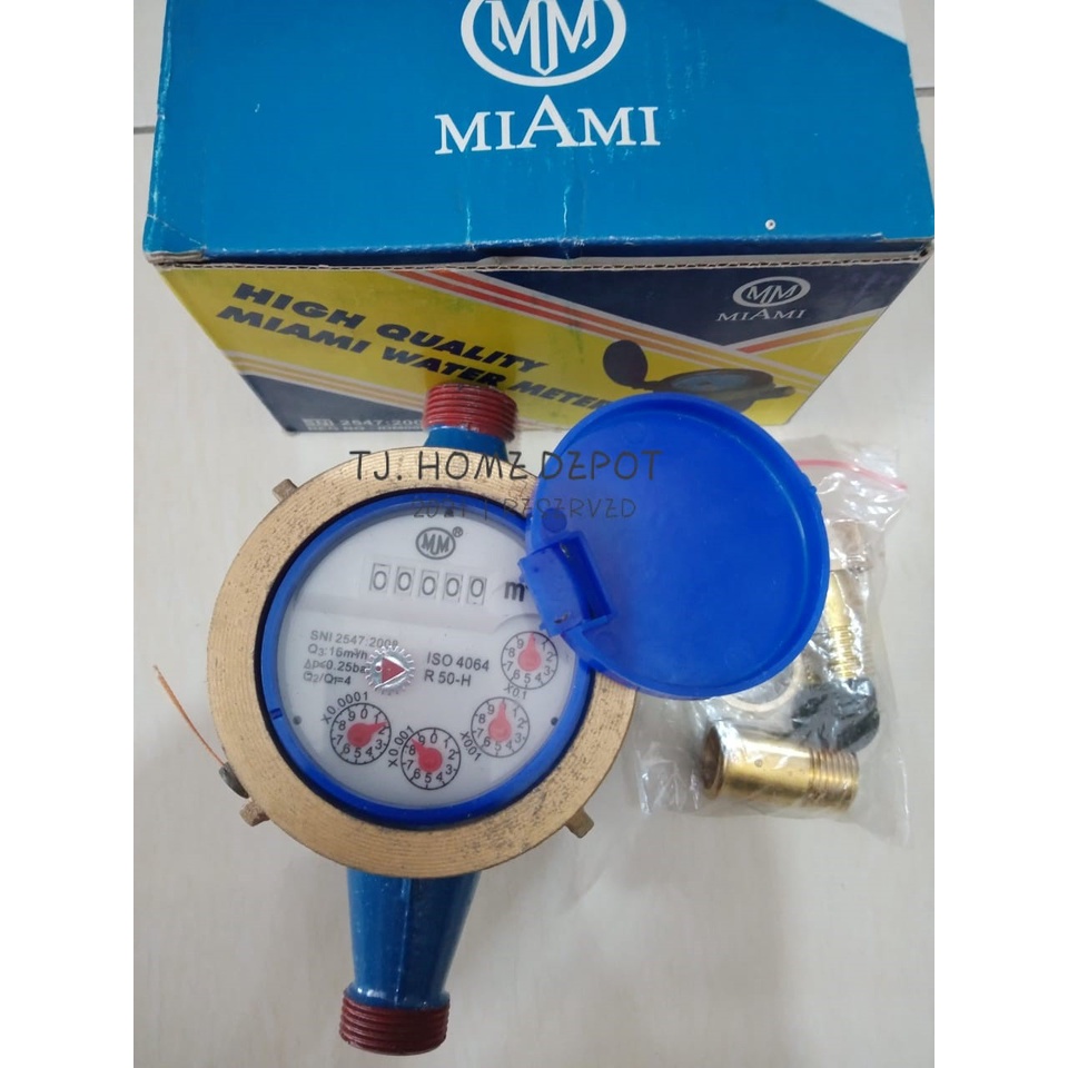 Jual Meteran Air Besi MIAMI SNI Water Air PAM 1/2" | Shopee Indonesia