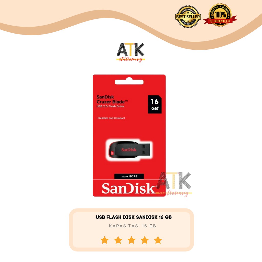 Jual USB 16GB Flashdisk Sandisk 16 GB atk | Shopee Indonesia