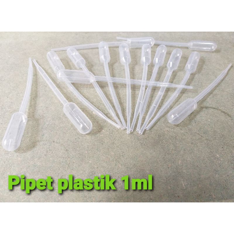 Jual Pipet Plastik Ukuran 1 ml panjang 14.5 cm / Alat tetes cairan ...