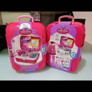 Jual Mainan Anak Perempuan Mainan Make Up Set Koper Anak Mainan Dresser ...