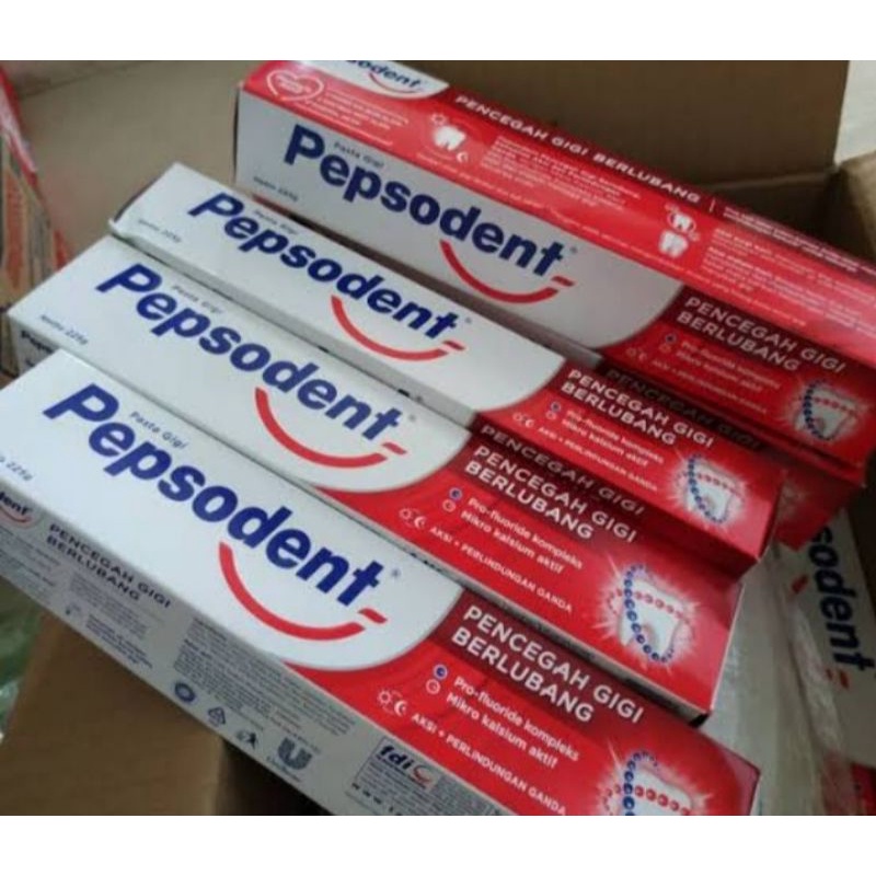 Jual Pepsodent pencegah gigi berlubang 225g/ pepsodent strong 75g+15g ...