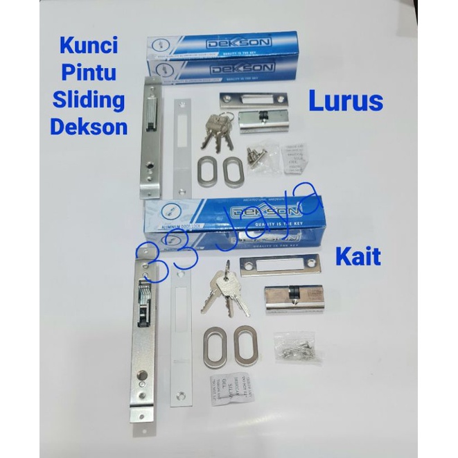 Jual Kunci Pintu Sliding Geser MERK DEKSSON Lurus dan Kait | Shopee ...