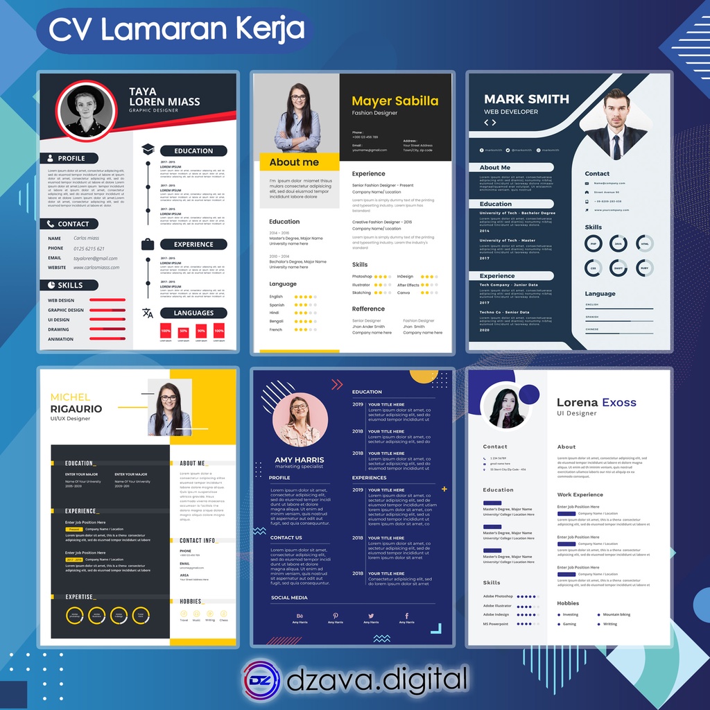 Jual DESAIN CV | JASA DESAIN CV | CURRCULUM VITAE | CV MODERN | CV ...