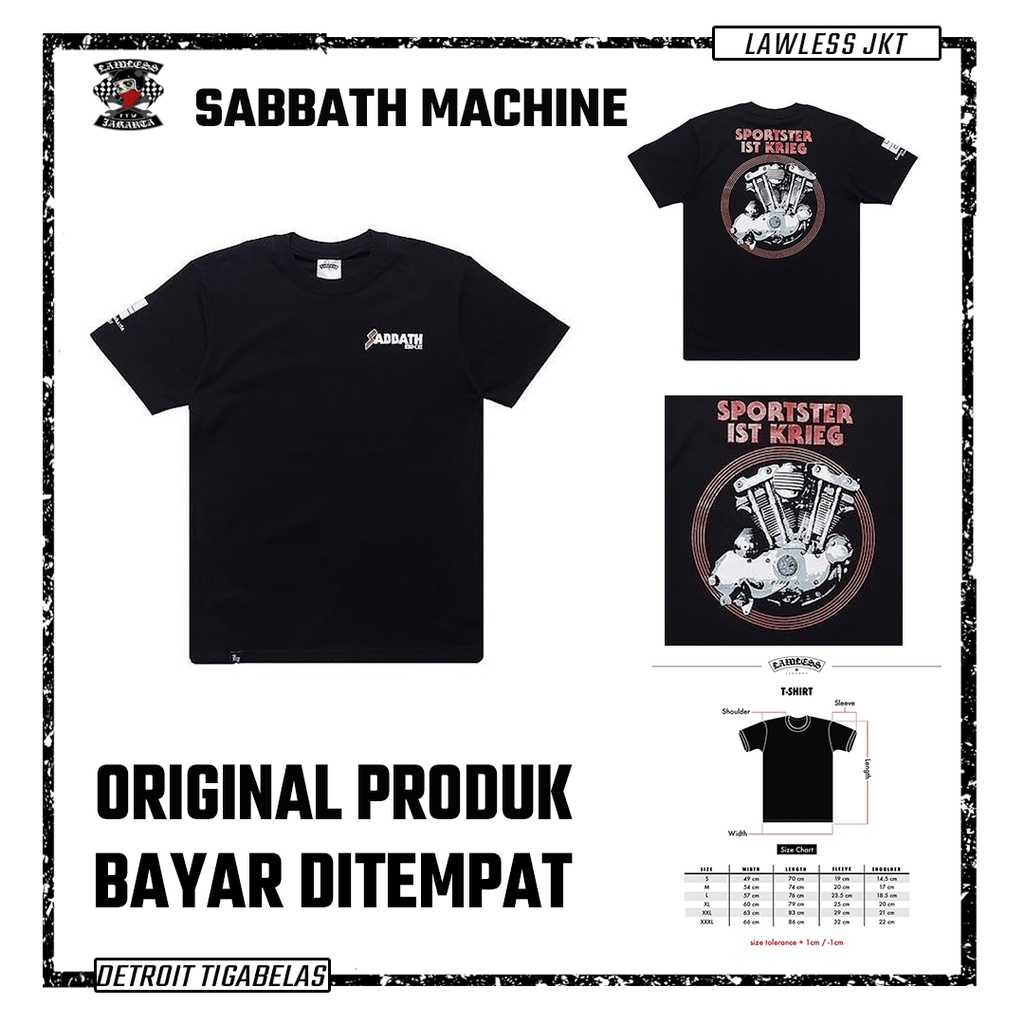 Jual LAWLESS JAKARTA TSHIRT SABBATH MACHINE | Shopee Indonesia