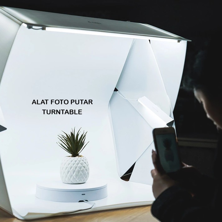 Jual ALAT FOTO DISPLAY PUTAR PRODUK TURNTABLE TEMPAT MINI PHOTO STUDIO ...