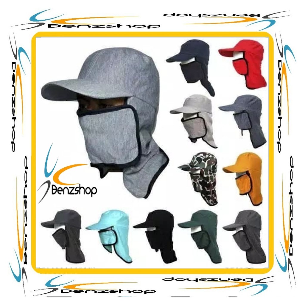 Jual Topi Mancing Topi Jepang Outdoor Masker Pelindung Wajah Kepala ...