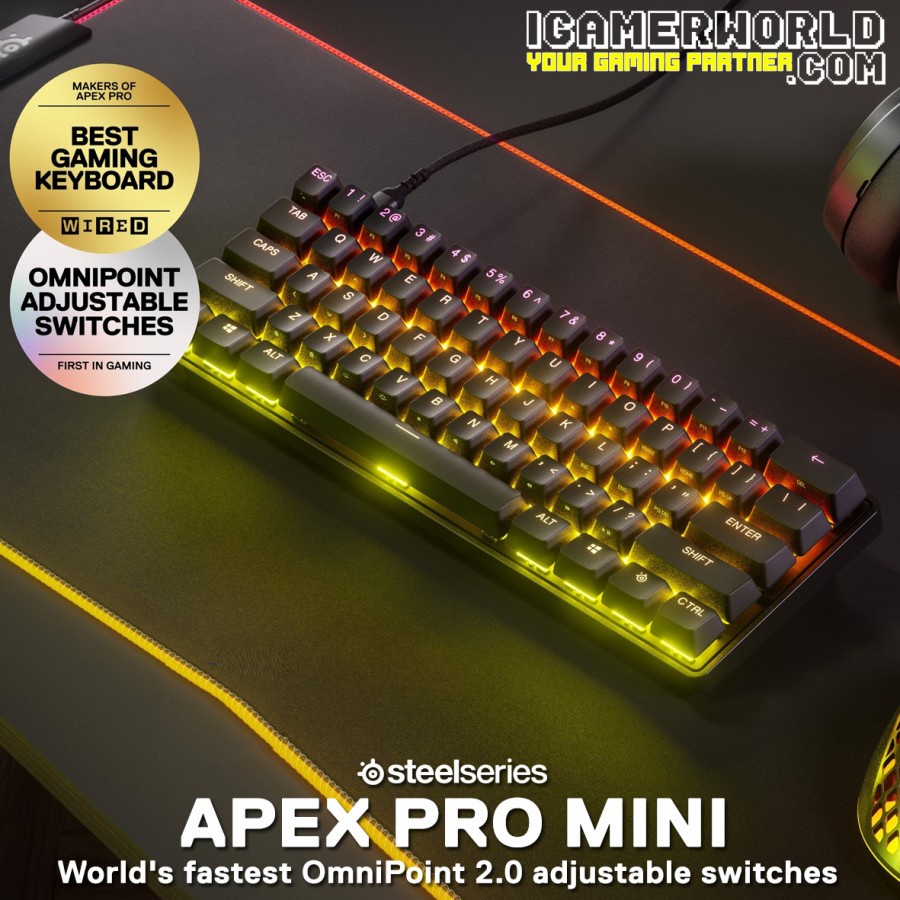 Jual Steelseries Apex Pro Mini 60% Omnipoint Mechanical Gaming Keyboard ...