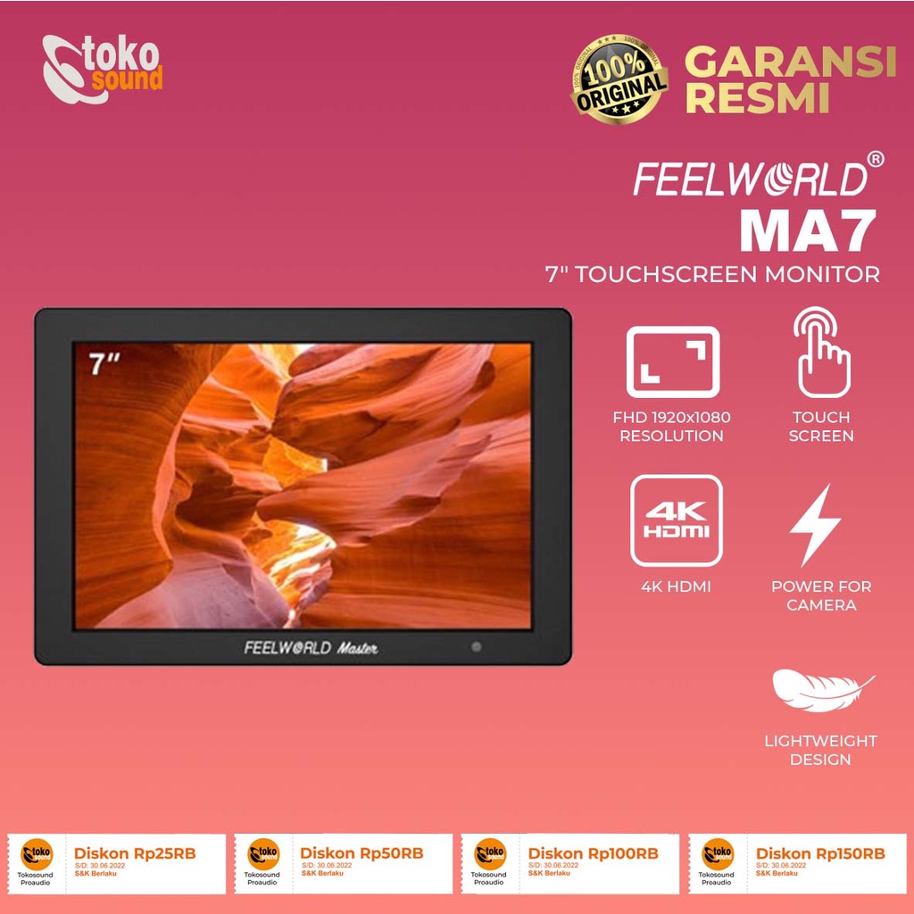 Jual FeelWorld Master MA7 7" On-Camera Field Monitor 4K HDMI | Shopee ...