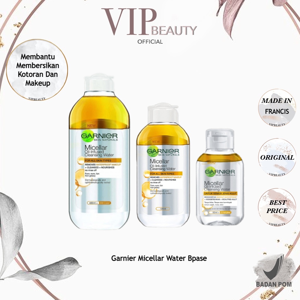 Jual GARNIER Micellar Biphase Oil Cleansing Water 50ml / 125ml / 400ml ...