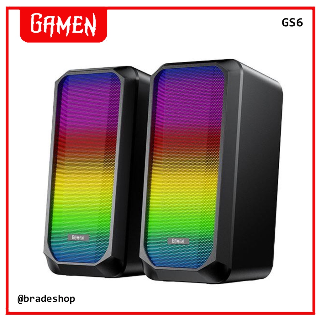 Jual Speaker Gaming RGB Gamen GS6 Multimedia Speaker Komputer With RGB ...