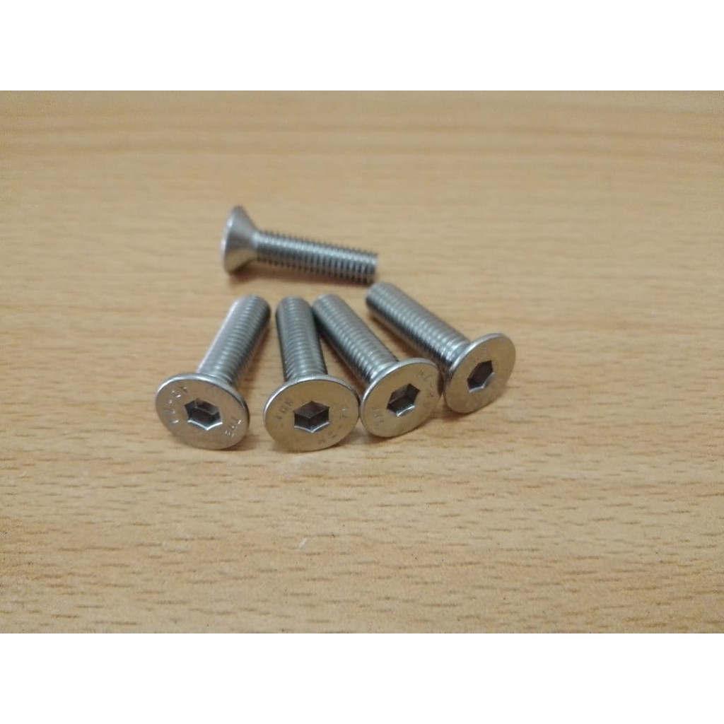 Jual BAUT JFL KEPALA VERSENG STAINLESS DIAMETER 5X30MM | Shopee Indonesia