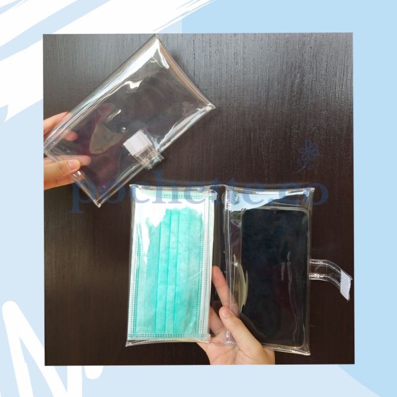 Jual DOMPET MASKER PVC MIKA POUCH 2 in 1 MASKER CASE TEBAL PREMIUM NEW ...