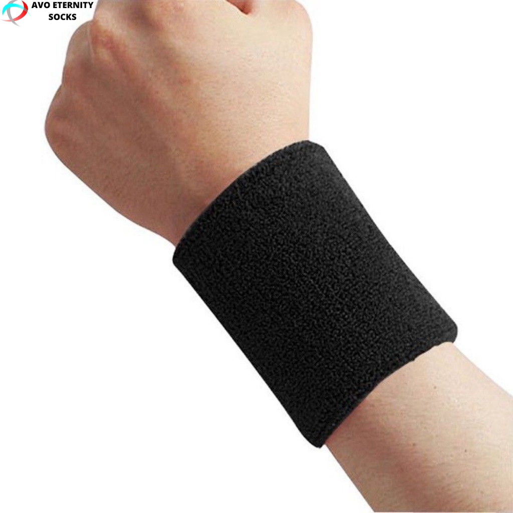 Jual Wristband Sport/Handuk Tangan/ Handband Tangan Polos AVO Original 100% | Shopee Indonesia