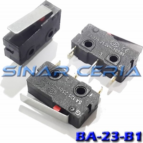 Jual Micro Limit Switch Saklar Kecil 3 Pin Gagang 3A 250v AC Bisa NO / NC | Shopee Indonesia