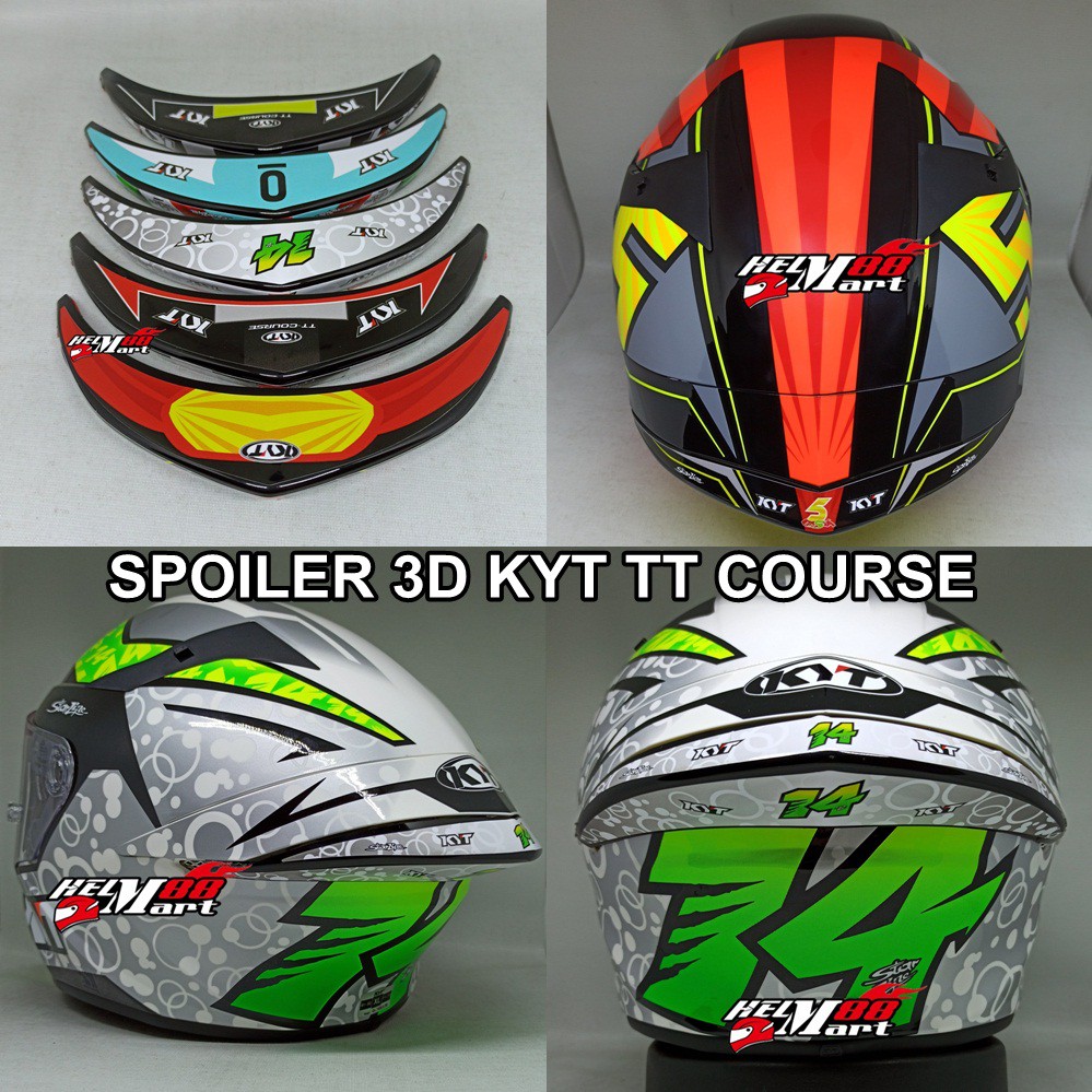 Jual Spoiler 3D KYT TT Course Spoiler Helm KYT TTCourse Motif Jaume Dalla Arbolino Electron ...