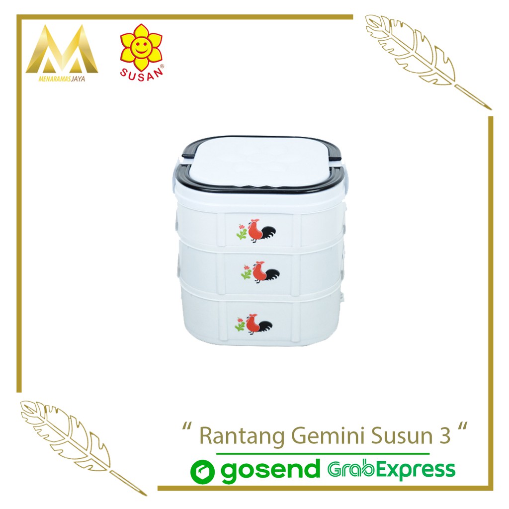 Jual Rantang Plastik/ Rantang Gemini Ayam/ Rantang Kotak/ Rantang bekal ...