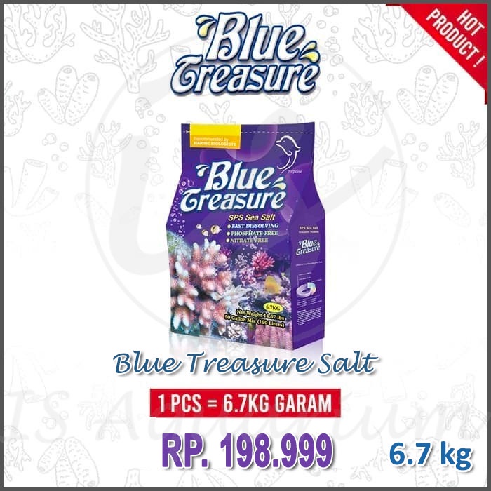 Jual Blue Treasure SPS Sea Salt 6.7kg Garam ASW Marine Reef Laut Per ...