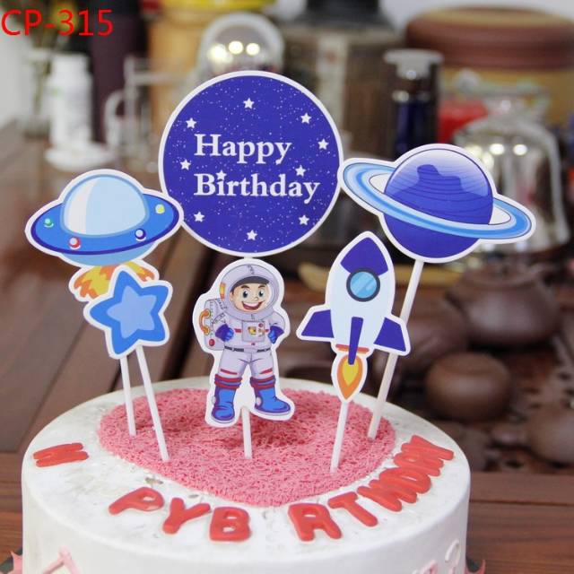 Cake Topper Astronot isi 6 set | Shopee Indonesia