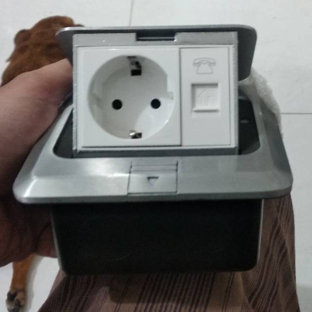 Jual Pop up Floor Socket EU Socket merk WELT stop kontak data listrik ...