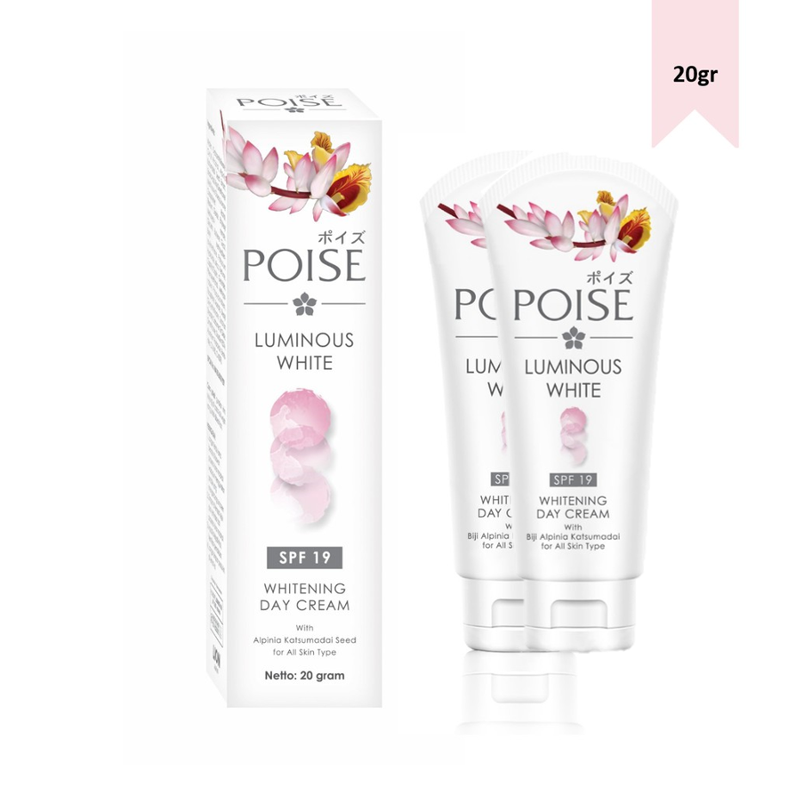 Jual Poise Whitening Day Cream Luminous White 19 SPF Tube 2 x 20 gr ...
