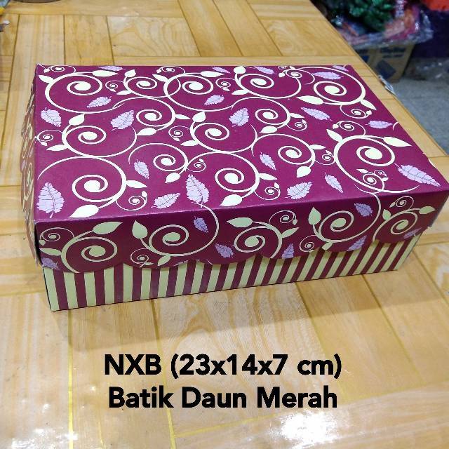 Jual Kotak dus dos 14x23 nasi kue NXB bento Batik Merah maroon snack ...