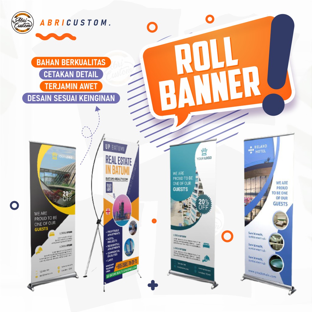 Jual CETAK ROLL BANNER 60 X 160 CM / CETAK K BANNER 60 X 160 CM Indonesia|Shopee Indonesia