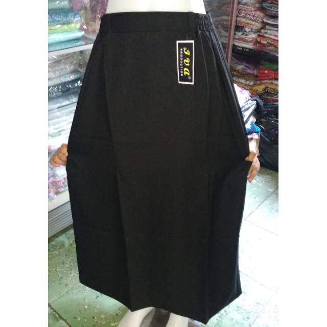 Jual Rok kerja hitam model A bahan Polyester tebal | Shopee Indonesia