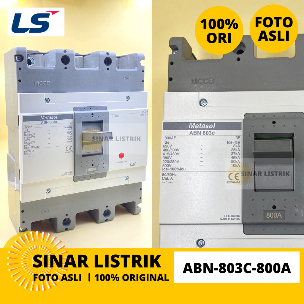 Jual LS MCCB NFB ABN-803C-800A ABN 803C 800A | Shopee Indonesia