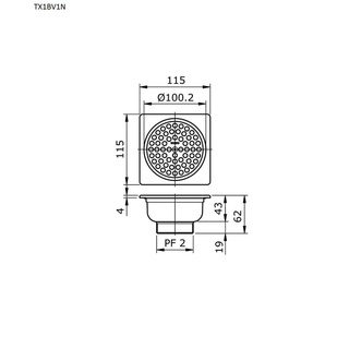 Jual Floor Drain TOTO TX1DBV1B / TX1DB / TX1DBV1 | Shopee Indonesia