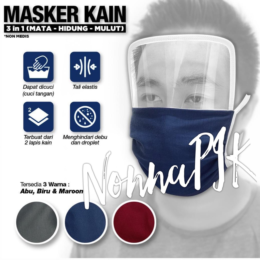 Jual Masker Pelindung Wajah / Disposable Face Shield / APD / Safety ...