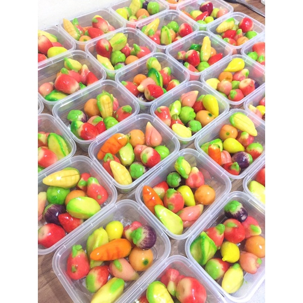 Jual 1Pack isi 10pcs Look Choup/ Lukchup Kue Buah Mini Thailand ...