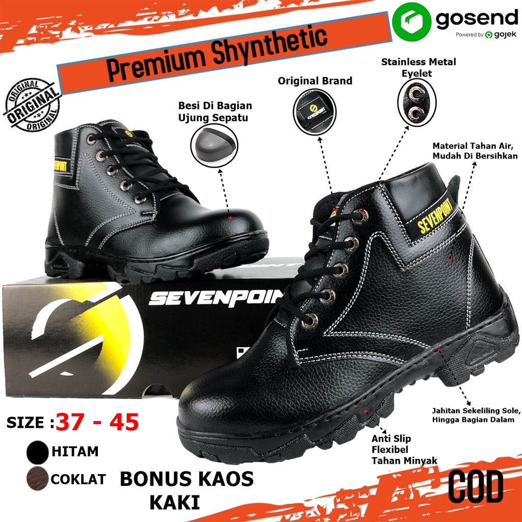 Jual Sepatu Safety Pria Wanita Boots Original Sevenpoint Septy Septi ...