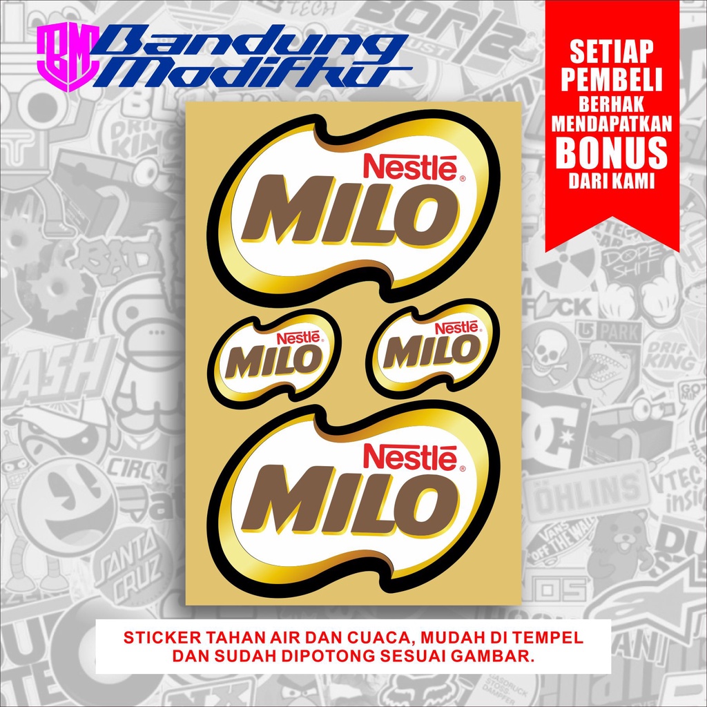 Jual STICKER SET PACK PRINTCUT LOGO MILO | Shopee Indonesia