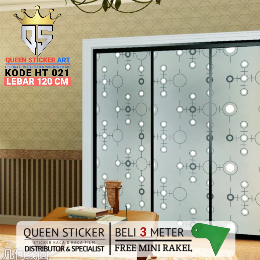 Jual STIKER KACA / STICKER KACA MOTIF BULAT TARGET LEBAR 120 CM ...