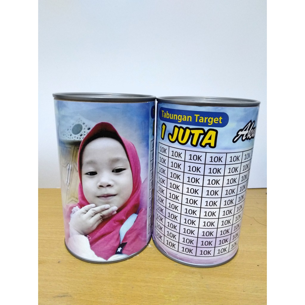 Jual celengan target custom foto | Shopee Indonesia