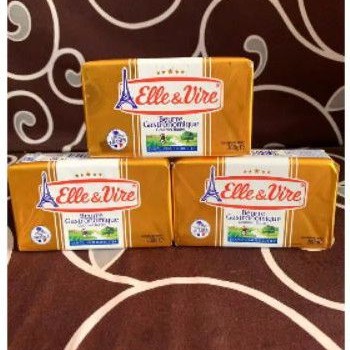 Jual ELLE &VIRE BUTTER UNSALTED 200gr repack | Shopee Indonesia
