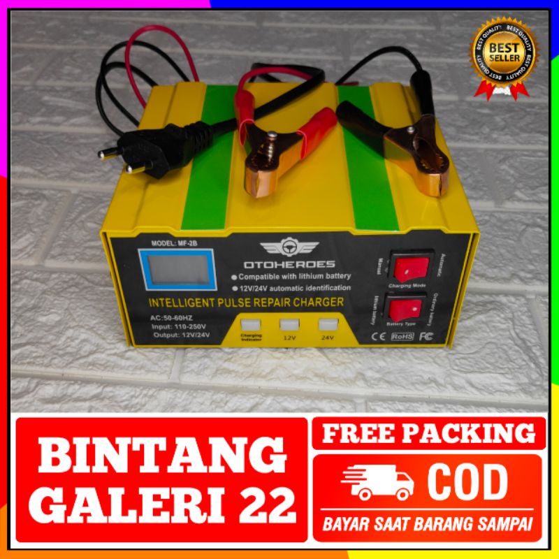 Jual CAS AKI MOBIL & TRUCK 12/24 VOLT OTOMATIS FAST CHARGING -COD ...