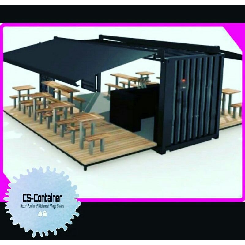 Jual Booth container, cafe container, kedai semi container custom ...