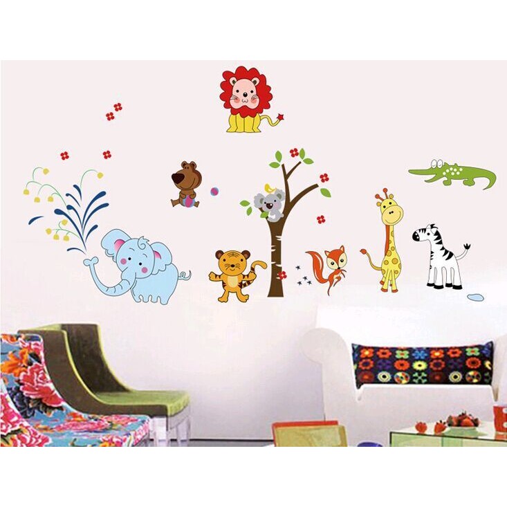 Jual WPSBGS AY9221 ANIMAL PARADISE WALLSTICKER WALL STIKER 60X90 ...