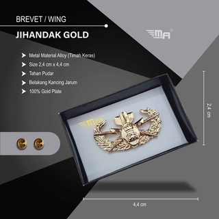 Jual WING JIHANDAK GOLD PDH BRIVT BREVET PIN JIHANDAK GOLD | Shopee ...