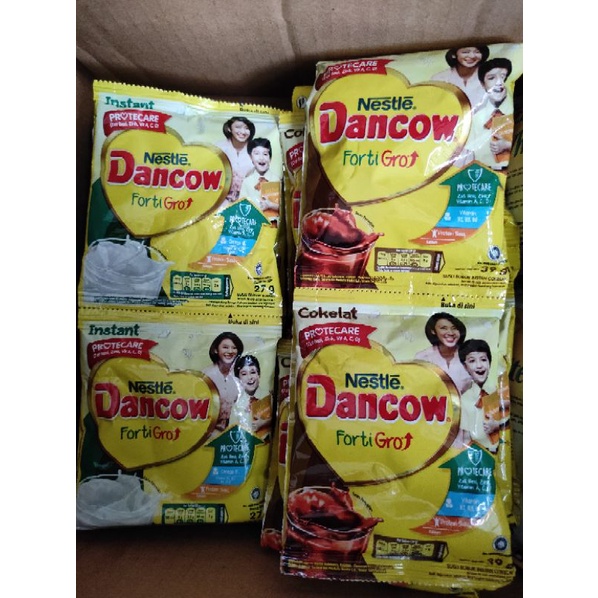 Jual Dancow fortigro renteng isi 10 putih dan cokelat | Shopee Indonesia