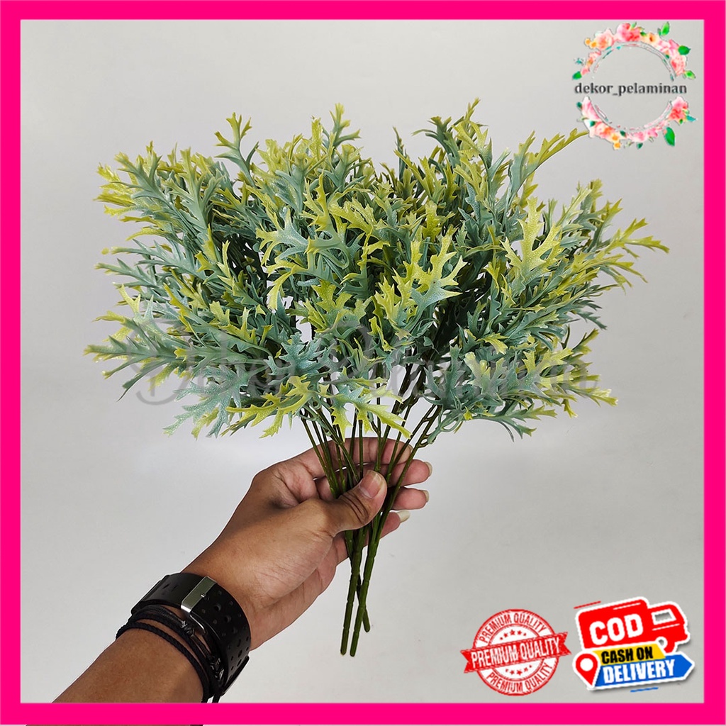 Jual Daun ACC Rumput Laut Cabang 5 Tanaman Hias rumput hias plastik ...